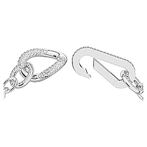 SWAROVSKI Dextera bracelet, Pavé, Mixed links, White, Rhodium plated
