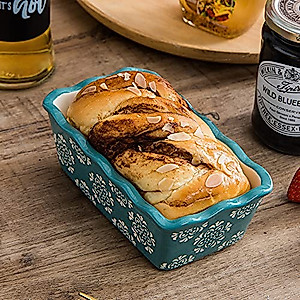 Original Heart Loaf Pan Ceramic Bread Pan, 4pcs Mini Loaf Baking Pans, Mini Loaf Pans for Baking Bread, Nonstick Bread Loaf pan, 6inch Meatloaf Pan, Baking Pans for Kitchen