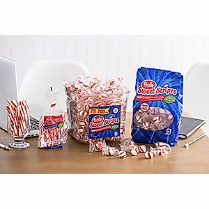 Bob's Sweet Stripes Soft Peppermint Candy, 160 Individually-Wrapped Pieces, 28 Ounce Jar