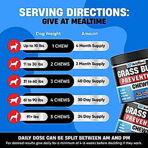 Dog Urine Neutralizer for Lawn - Green Grass Dog Chews Helps Lawn Burn from Dog Urine - Dog Pee Grass Neutralizer - Grass Savers for Dog Urine - Dog Rocks Alternative - Urinary Tract & Bladder Support