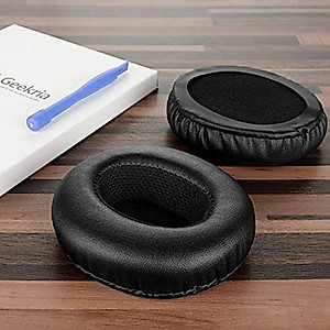 Geekria QuickFit Replacement Ear Pads for Sennheiser Momentum Over-Ear Headphones Ear Cushions, Headset Earpads, Ear Cups Cover Repair Parts (Black)