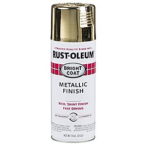 Rust-Oleum 7710830 Stops Rust Bright Coat Metallic Spray Paint, 11 Ounce (Pack of 1) , Gold