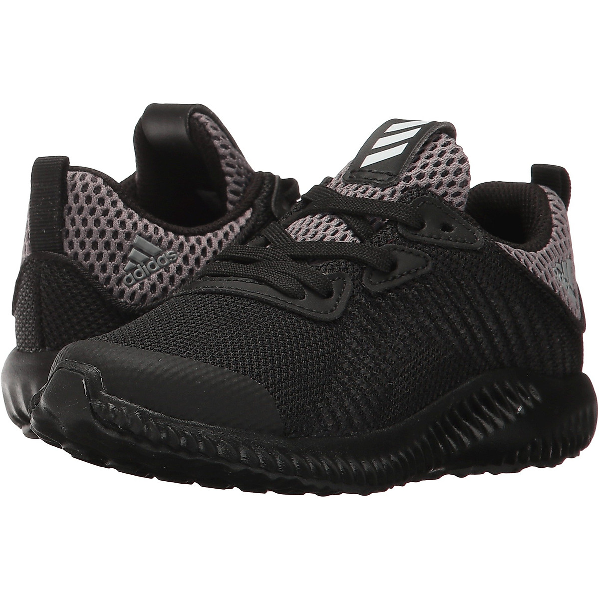 adidas Kids' Alphabounce Running Shoe, Black/White/Utility Black, 11 Medium US Little Kid
