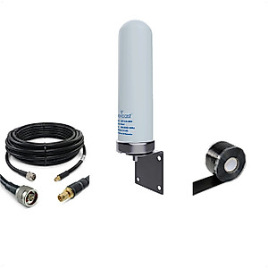 Proxicast 10 dBi 4G/5G/WiFI Omni Antenna + 50 ft Pro-Grade Coax Cable + Free Tape Bundle (ANT-126-002-BDL-50)