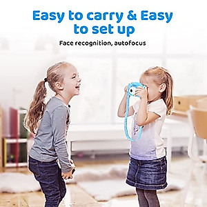 Cocopa Kids Camera Toys for 3-12 Years Old Boys Girls,HD Digital Video Cameras for Kids with Protective Silicone Cover,Christmas Birthday Gifts for 3 4 5 6 7 8 Year Old Boys with 32GB SD Card(Blue)