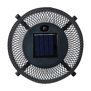 Solar Lantern Outdoor Waterproof Metal Hollow Out Standing Solar Light for Patio/ Garden/ Deck Warm Yellow Edison Bulb Solar Powered Lantern Decor