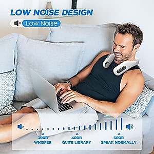 iDEART Bladeless Neck Fan, Neck Fans Portable Rechargable, 3 Speeds Ultra Quiet Personal Fan Hands-Free USB Rechargeable for Running Hiking Outdoors