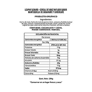 EnviroKidz Leapin’ Lemurs Peanut Butter & Chocolate Organic Cereal,10 Oz Box,Gluten Free