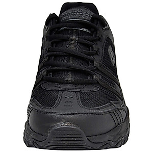 Skechers Men's After Burn Memory Fit - Strike Off Lace-Up Sneaker, Black/Black 13 XW US