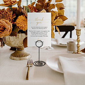 HomWanna Table Number Holders 20Pcs - 3.35 Inch Place Card Holder Table Number Stands for Wedding Party Graduation Reception Restaurant Home Centerpiece Decorations Office Memo Photo (Black)