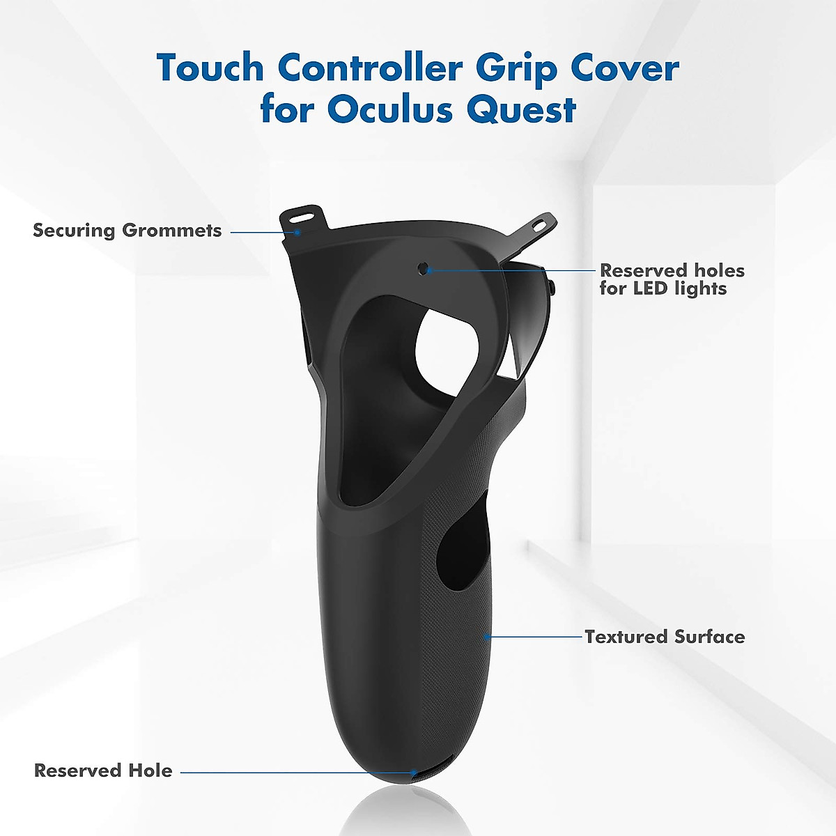 KIWI design Silicone VR Face Cover for Oculus Quest & Touch Controller Grip Cover for Oculus Quest Accessories Protection Cover, Ultra thin, Anti Sweat & Washable
