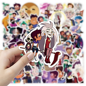 50pcs The Owl House Cartoon Stickers for Kids Teens, Fun Anime Vinyl Decals for Laptop Water Bottles Skateboard Phone Bike Scrapbook Luggage Car Guitar