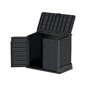 Duramax Storeaway 4 ft. 3 in. x 2 ft. 5 in. x 3 Ft 7 in. Resin Horizontal Outdoor Storage Shed Gray