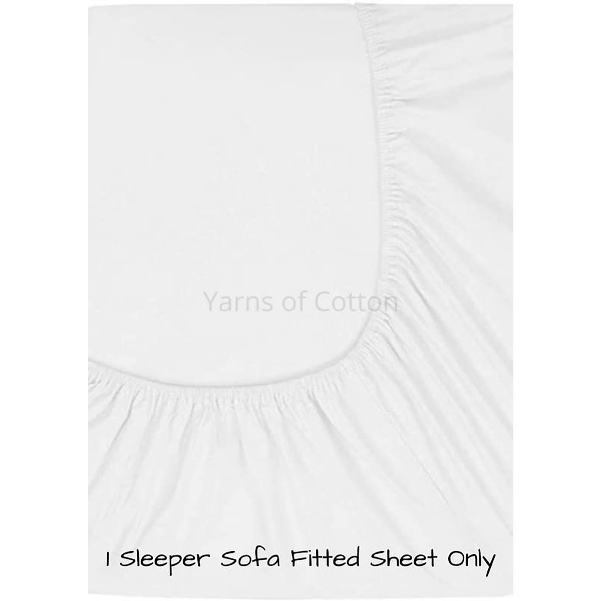 Twin Sleeper Sofa Fitted Sheet 100% Egyptian Cotton - Easy to fit - Luxurious Finish, Highly Durable, Breathable& Comfortable Sheets- 600 Thread Count Elephant Grey Stripe
