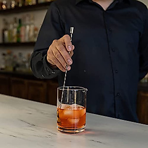 A Bar Above Diamond Cut Cocktail Mixing Glass – Thick, Sturdy Glass Beaker to Mix & Stir Cocktails – Drink Mixer Glass for Bar Mixing Set – Basic Professional or Home Bar Accessories (18 oz)