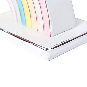 NIKKY HOME Metal Rainbow Book Ends Non-Skid Cute Kids Bookends Book Stoppers for Girls Home Children's Room Classroom Nursery Decor, Pack of 2