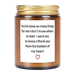 Thank You Gifts for Women,Men Appreciation Gifts Thankful Lavender Scented Candle for Mom, Dad, Best Friend, Teacher, Birthday Gifts,5.5oz Soy Wax