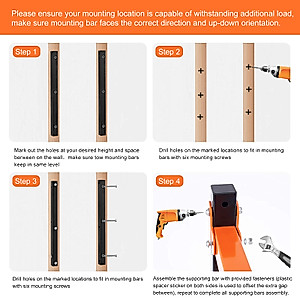 Ultrawall Lumber Storage Metal Rack with 3-Level and Garage Hooks for Snow Board Hook Tire Rack