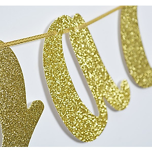 Welcome Back Gold Glitter Hanging Sign Banner- First Day of School, Classroom Decor,Back To School Party Decorations