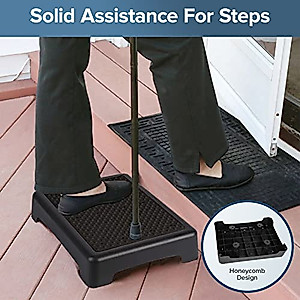 TARFEPA Mobility Step Stool for Adults, Indoor/Outdoor Portable Stair Assist, Anti-Slip Bathroom Step Stool, Platform Step for Kitchen, Office, and Bedroom, Car Step Stool for Elderly, Black