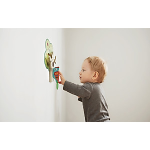 ORIBEL VertiPlay (Wall Toy) Busy Woodpecker, Wooden Toy and Nursery Room Decor | Easy to Install, Just Stick & Play!