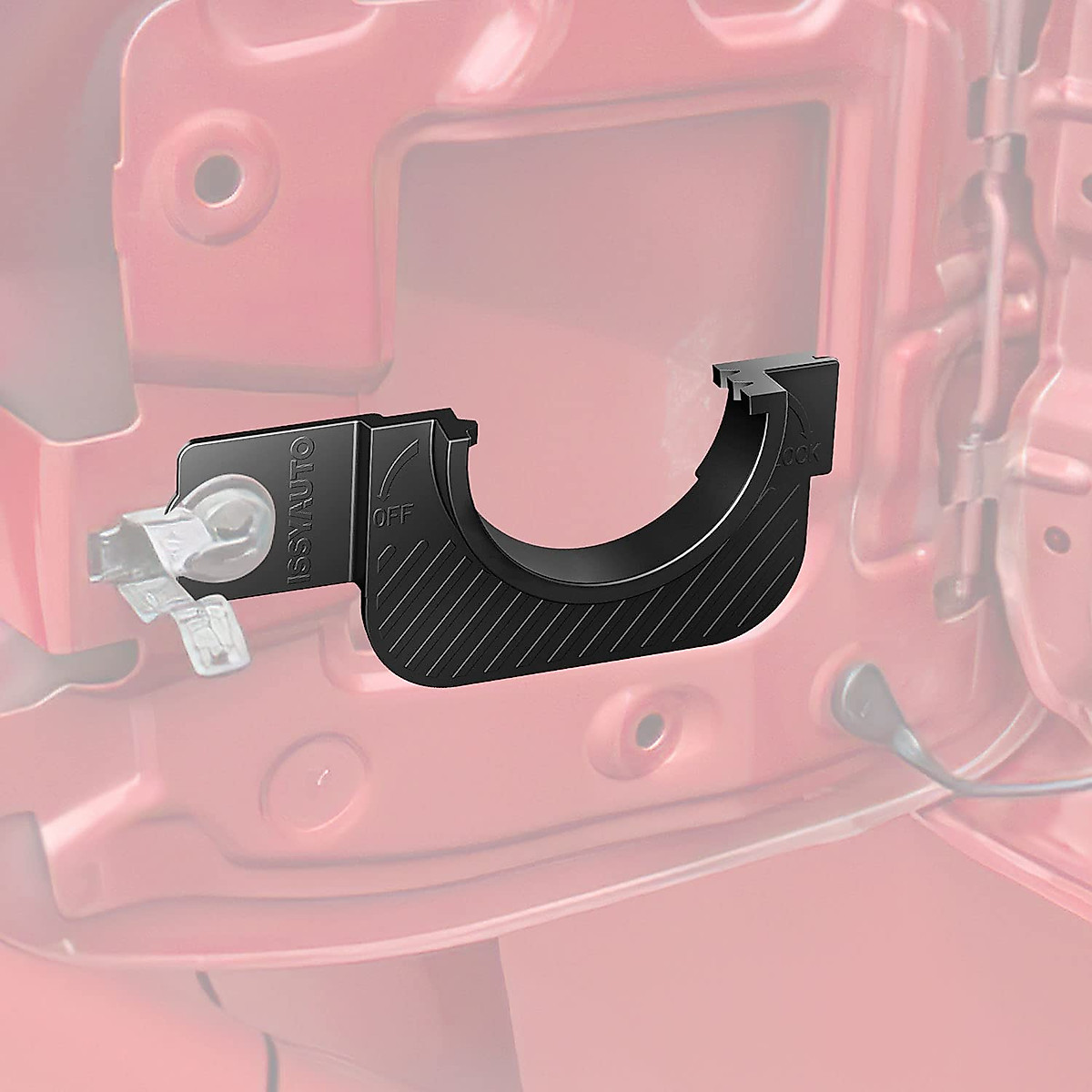 ISSYAUTO Gas Cap Holder Compatible with 2016-2023 Tacoma 3rd Gen Fuel Cap Holder, Black