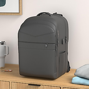 Lapsouno Backpack, Travel Backpack, Laptop Backpack, Durable Extra Large 17.3 Inch Water Resistant TSA Computer Backpack with USB, Anti Theft College School Bag Christmas Gifts for Men Women, Black