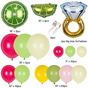 Generic Bachelorette Party Decorations, 18"" 10"" 5"" Bachelorette Balloon Arch with Lemon Ring Balloons for Bridal Shower Girls Birtdhay Mexican Fiesta Bachelorette Party Decorations