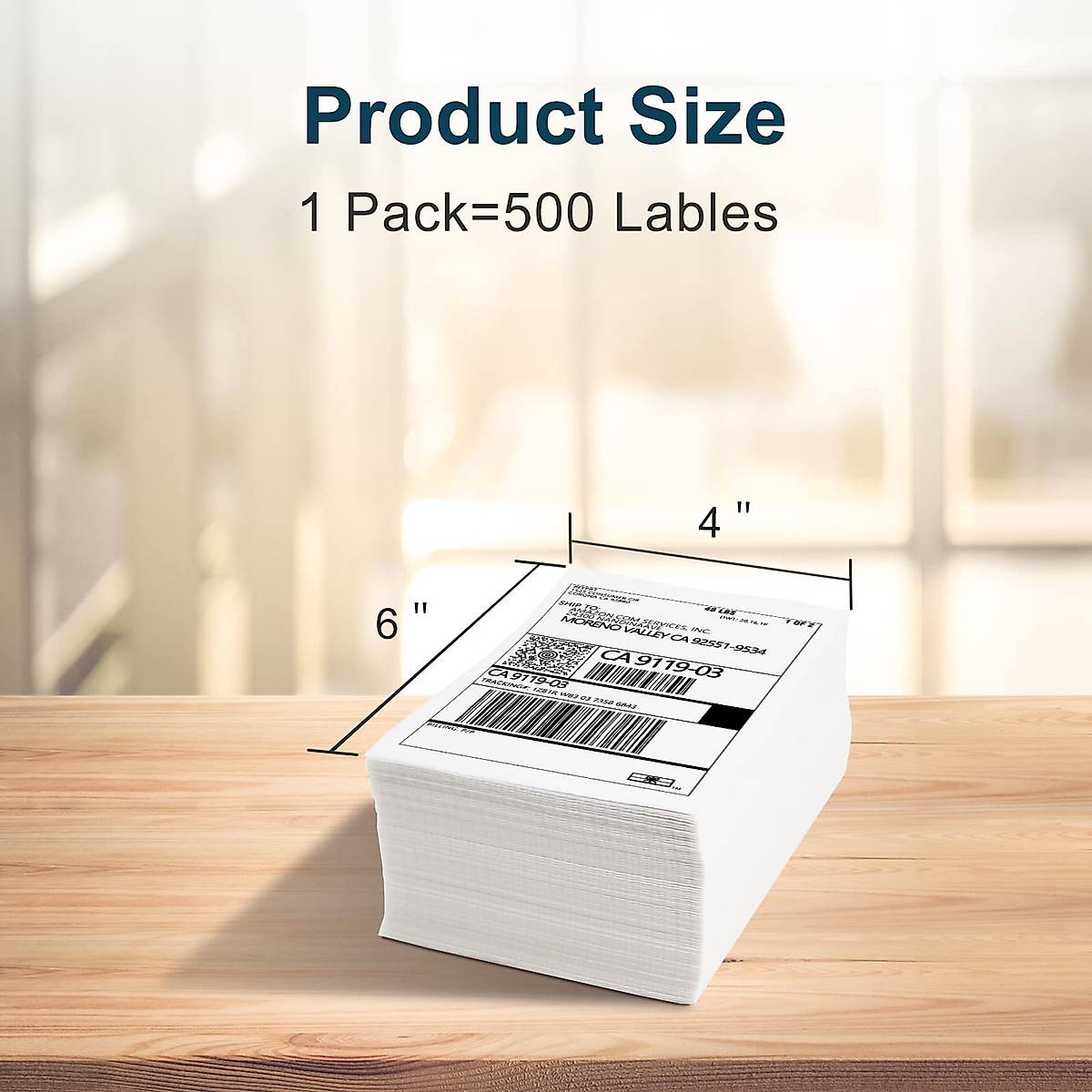 beeprt Shipping Label Printer & 4" X 6" Direct Thermal Labels (500 PCS)