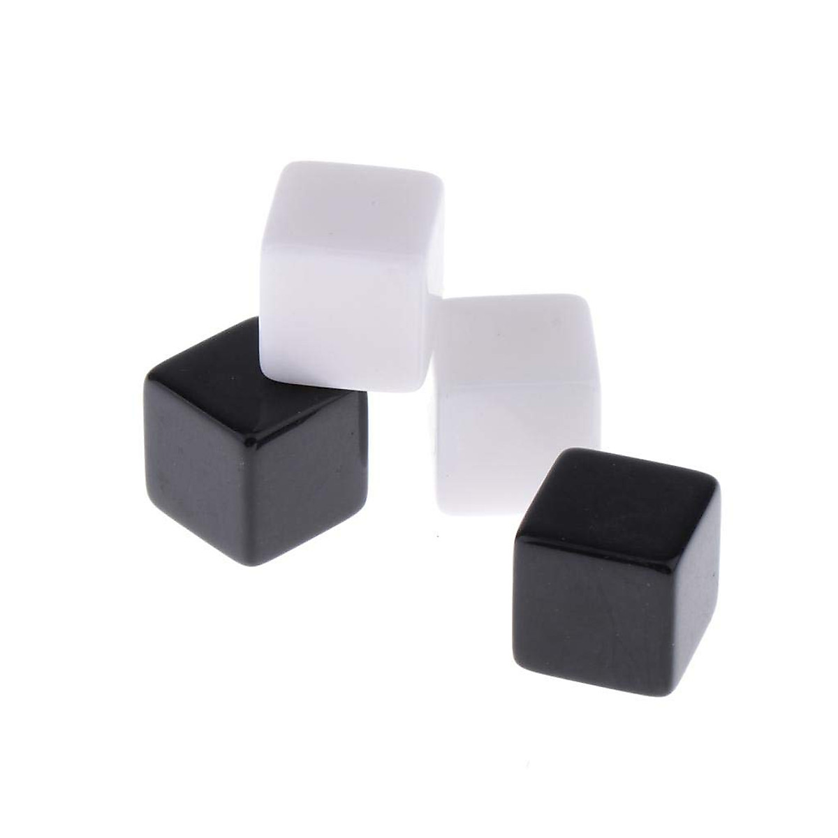 LoveinDIY 16MM Acrylic Blank Cubes for Classroom Board Games, DIY Sticker, Math Counting Teaching, Party Favor, Fun, 50PCS,