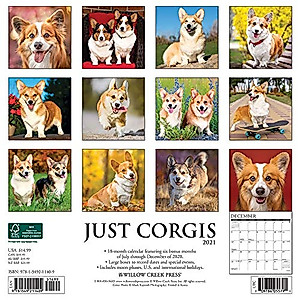 Just Corgis 2021 Wall Calendar (Dog Breed Calendar)