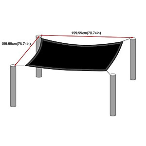 Rectangle Sun Shade Sail Canopy Outdoor Shade Sail Cloth, 6.56x6.56 ft Uv Block Triangle Sun Shade Canopy, Outdoor Cover Awning Shelter for Pergola Backyard Garden Yard for Outdoor Patio Deck Yard