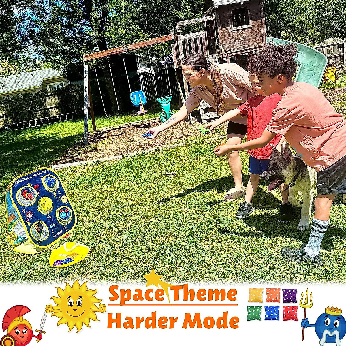 RaboSky Space Sea Theme Toy for Toddlers 1-3-5, Kids Activities Sport Outdoor Play Toys, 2 3 4 5 Year Old Boy Girl Birthday Gift, Backyard Park Bean Bag Toss Party Games