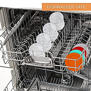 SOPHICO Pint Containers with Silicone Lids Replacement for Pints and Lids, Compatible with NC299AMZ & NC300s Series Ice Cream Maker, Airtight and Leaf-Proof (2 Pack, Orange)