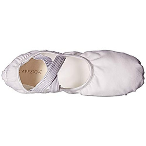Capezio Women's Ballet Flat, White, 6.5 UK