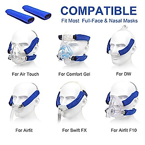 8 Pack CPAP Headgear Strap Covers, Universal and Reusable Strap Covers, Soft-Fleece Strap Pads, Reduce Red Marks, Great Value Kit Supplies by Medihealer