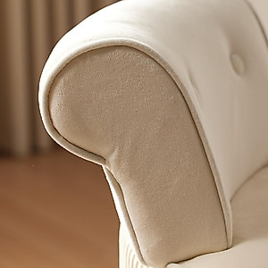 YYW HOME Vanity Stool with Back - Vanity Chair with Back Small Chair for Vanity Makeup Vanity Chair Velvet Vanity Stool Chair Tufted Accent Chairs Makeup Chair for Vanity for Women Girls and Kids