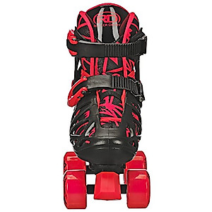 Roller Derby Trac Star Youth Boy's Adjustable Roller Skate Grey/Black/Red Size Medium (12-2)