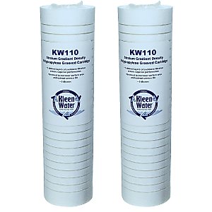 KleenWater Filter Compatible With Aqua-Pure AP110, KleenWater Brand KW110 Replacement Water Filter Cartridge, 5 Micron Dirt Rust and Sediment Filtration, Set of 2