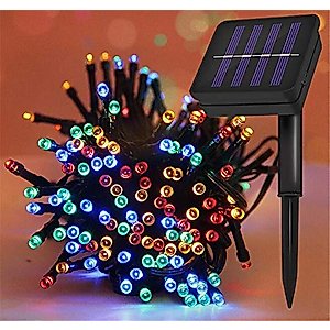 Solar String Lights, 400 LED 144ft July 4th Lights String, Outdoor String Lights, Independence Day Lights String 8 Modes Waterproof Outdoor Decor for Home Party Garden Patio Yard Holidday Lawn R/W/B