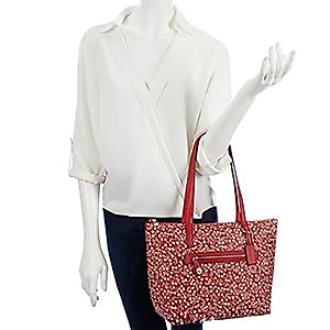 COACH Womens Pebbled Taylor Tote (Love Leaf)