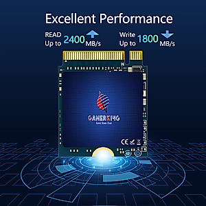 GAMERKING 256GB M.2 2230 SSD NVMe PCIe Gen 3.0X4 Internal Solid State Drive Compatible with Steam Deck/Microsoft Surface pro 8/pro 7+/pro X/laptop3/laptop4(M.2 2230 PCIe 256GB)