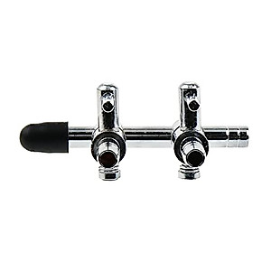 ZZHXSM 2pcs Air Splitter Flow Control Valve Fish Tank Oxygen Pump Accessories Stainless Steel 2-Way Fish Tank Air Flow Control Lever Valve Distributor Splitter