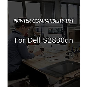 (2 Pack) Green Toner Supply Compatible Replacement for Dell S2830dn S2830 Toner Cartridge 2xBlack Work for Dell S2830dn S2830 Printer