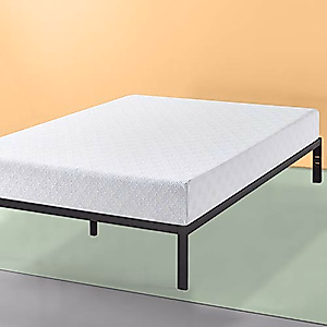 Zinus Set, King 12 Inch Gel-Infused Green Tea Memory Foam Mattress and Mia Platform Bed Frame / Mattress Foundation