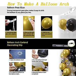 Trgowaul 50th Birthday Decorations for Men Women - Black Gold Happy 50th Birthday Backdrop Banner, 2 Pcs Happy Birthday Tablecloth, 60 Pc Latex Confetti Balloons, 50 Years Old Birthday Party Supplies