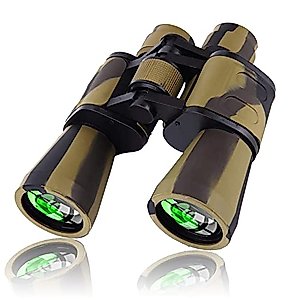 Binoculars for Adults 20x50 High Power Military Binoculars for Adults and Kids with Low Light Night Vision,Compact Waterproof Bird Watching Travel Hunting Stargazing BAK-4 Prism FMC Lens(Brown-1