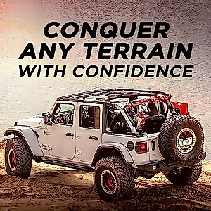 Southern Powersports High Lift Jack Mount, Attaches High Lift Jacks onto 1-inch to 2.5-inch Round or Square Tubing, High Lift Jack Adjustable Tube Mount System, Includes 3 U-Bolt Sizes, Silver