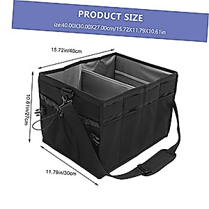 DOITOOL Bbq Storage Box Collapsible Picnic Basket Grill Accessories Picnic Grill Accessory Storage Case Travel Accesories Cargo Organizer Toolkit Outdoor 600d Waterproof Oxford Cloth