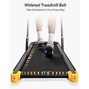TIMETOOK Under Desk Treadmill, 2 in 1 Folding Treadmill 2.5HP Walking Treadmill with 265lb Weight Capacity, Walking Pad Design, Electric Foldable Treadmill for Home Office